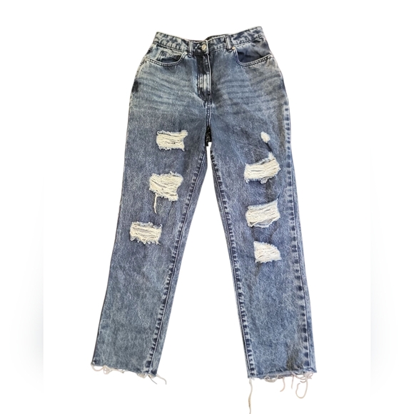 Parisian Works | Jeans | Parisian Works Blue Straight Leg Jeans With ...